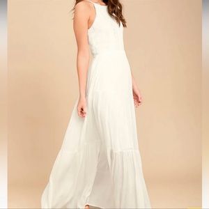 Lulus | Dresses | Lulus For Life White Embroidered Maxi Dress | Poshmark